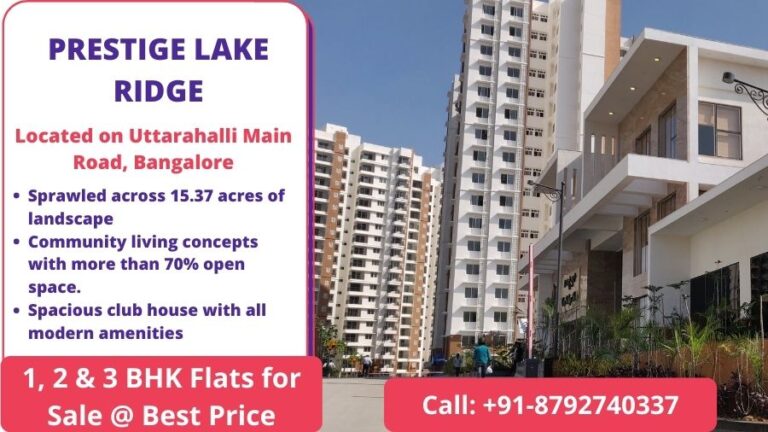 Prestige Lake Ridge Uttarahalli Main Road, Bangalore | Price, Actual Video